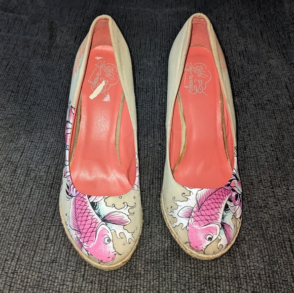 Ed Hardy | Shoes | Ed Hardy Koi Fish Espadrilles | Poshmark